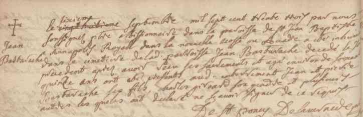 1695 - Oath of Allegiance to King William III Jean-Joannis BASTARACHE ...